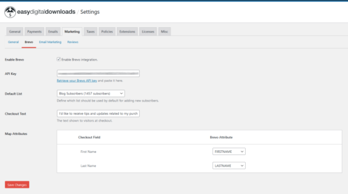 Integrating Brevo (formerly SendinBlue) with Easy Digital Downloads - Daan.dev